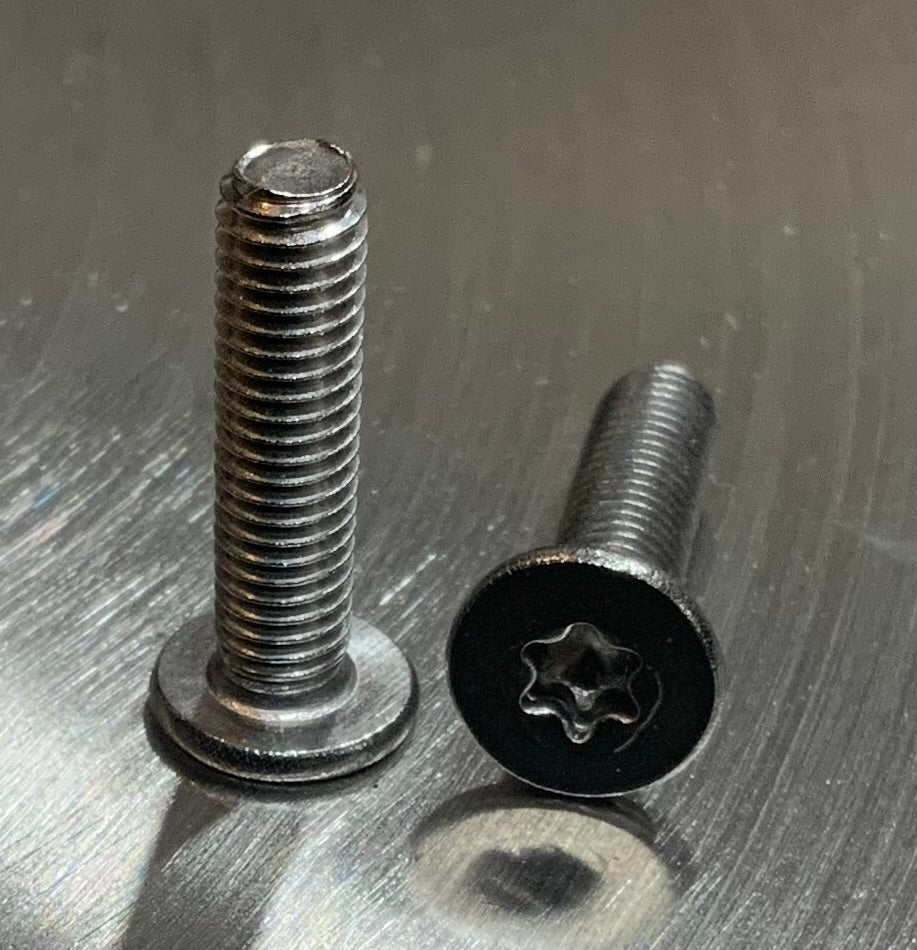 F00121-00 M5 x 20mm Flat Head T20 Torx Stainless Bolt (qty x10) – Blue ...